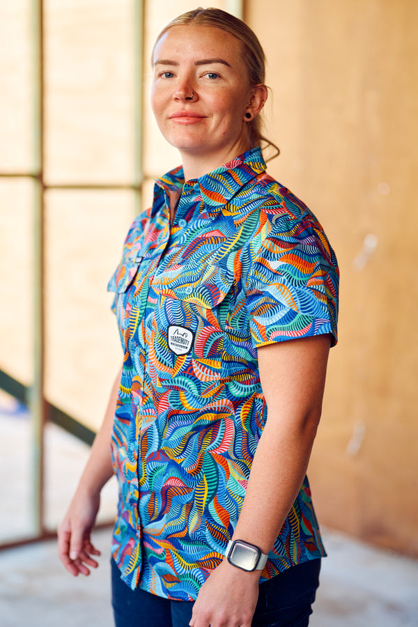 TradeMutt Womens Snazzy Short Sleeve Shirt - Bairnsdale Horse Centre