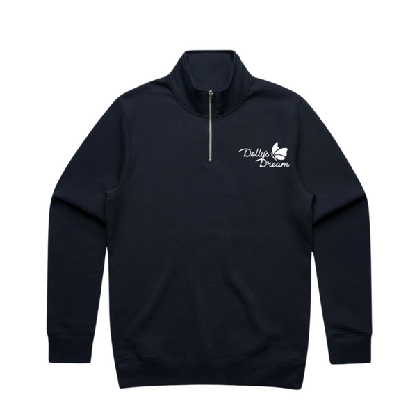 Dollys Dream Unisex Half Zip Crew Jumper - Navy - Bairnsdale Horse Centre