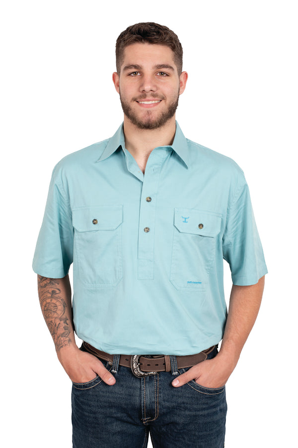Just Country Mens Adam Short Sleeve Workshirt - Reef - Bairnsdale Horse ...