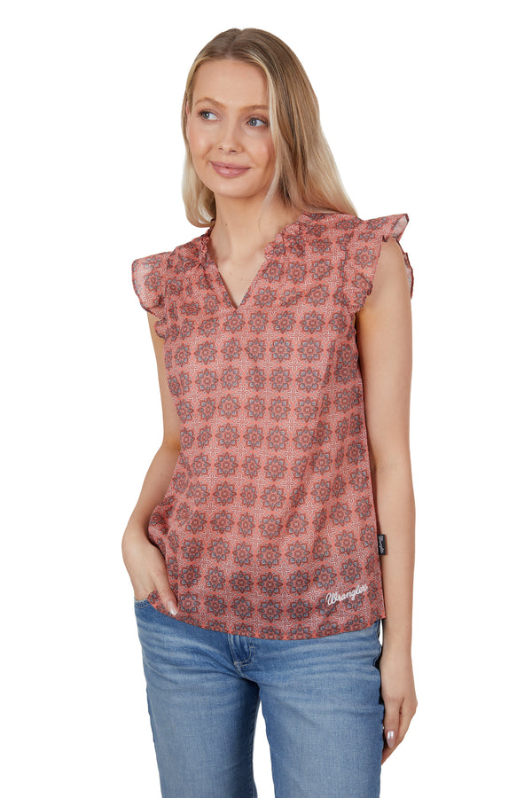 Wrangler Womens Miranda Blouse - Multi - Bairnsdale Horse Centre