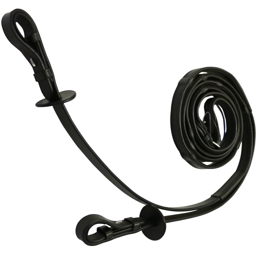 J and L Covered Leather Grip Stop Reins Nappa - Brown - Bairnsdale ...