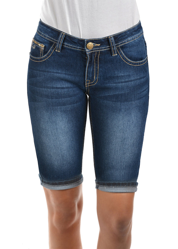 Pure Western Womens Beth Short - Indigo - Bairnsdale Horse Centre