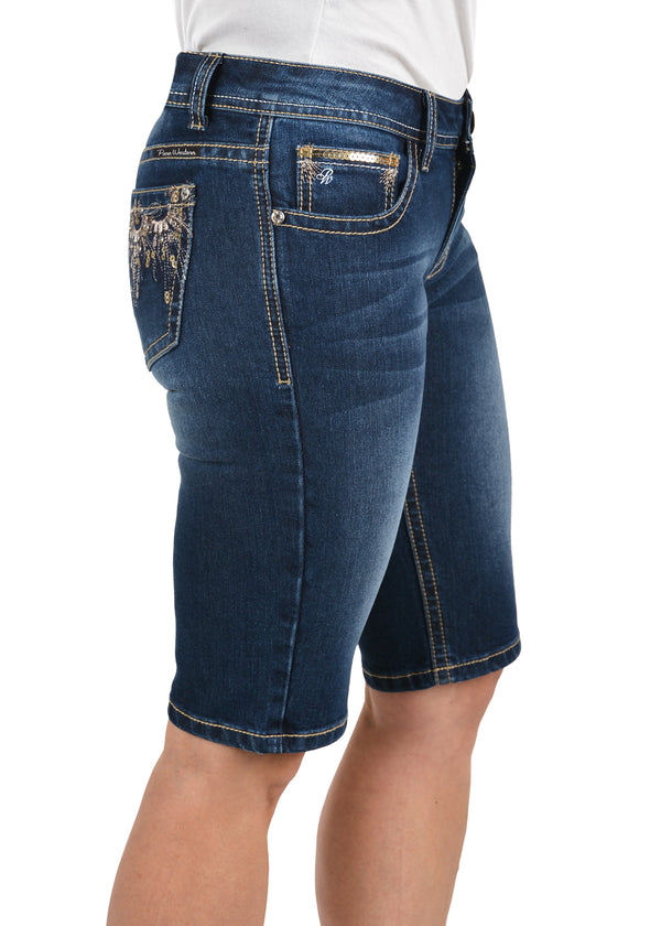 Pure Western Womens Beth Short - Indigo - Bairnsdale Horse Centre
